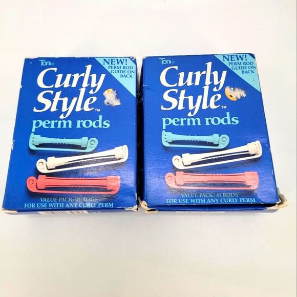 Toni | Hair | Vintage Toni Curly Style Perm Swing Arm Rods Pink White ...